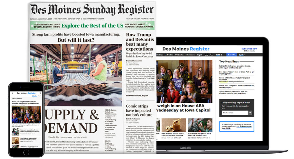 Des Moines Register Subscription Discount | Subscriber Services